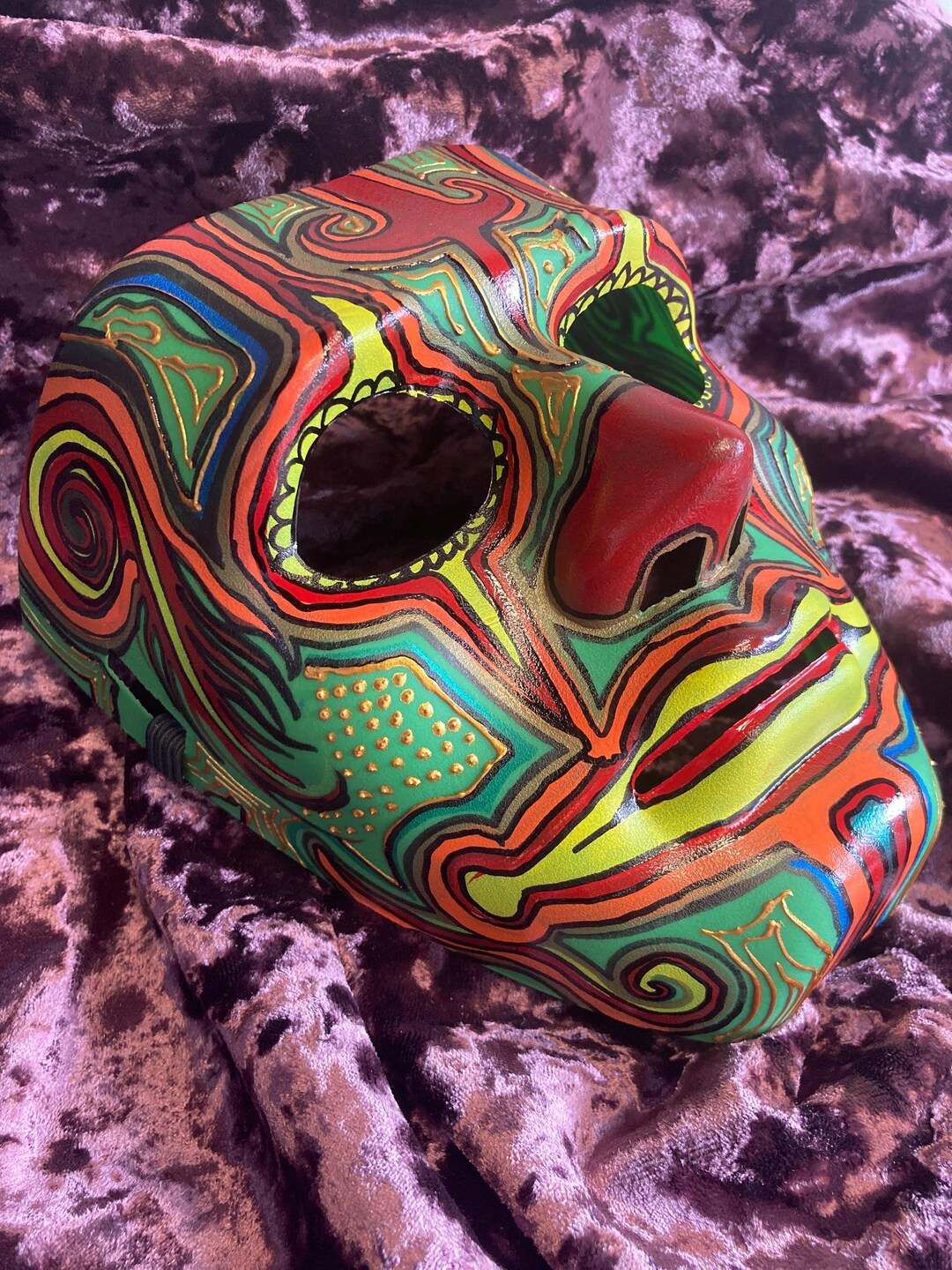 Hand Painted Illustrated Mime Mask Jester Joker Unisex Masquerade - Etsy