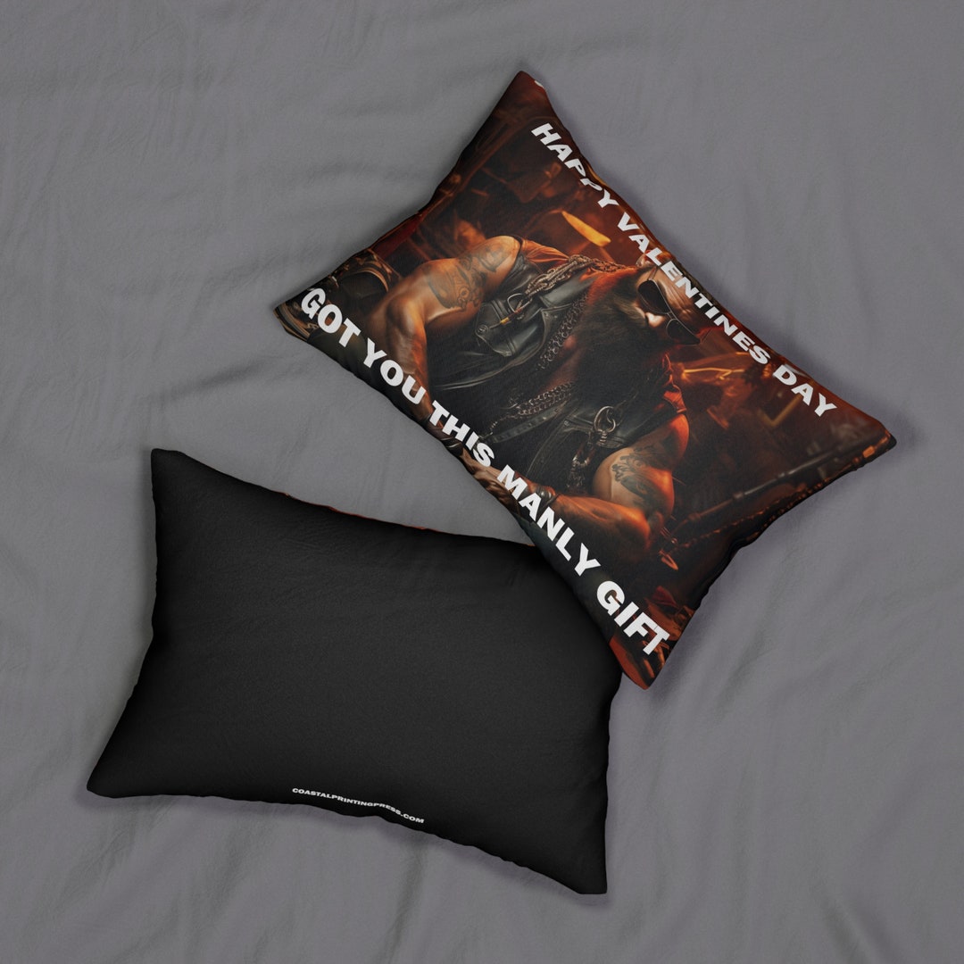 Cool Guy Manly Valentine's Day Lumbar Pillow Fun Gift for the Man in ...