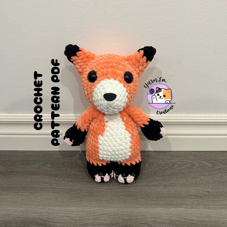 Digital File Finnick the Fox Crochet Pattern PDF Low Sew - Etsy