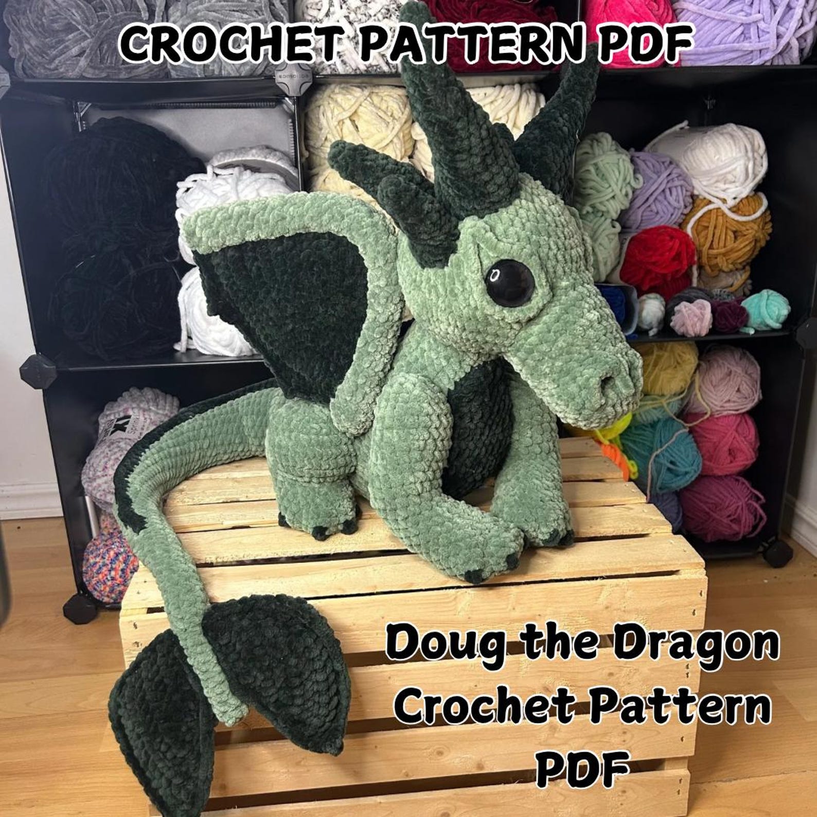 Doug the Dragon Crochet Pattern: Amigurumi Plush (PDF) - Etsy