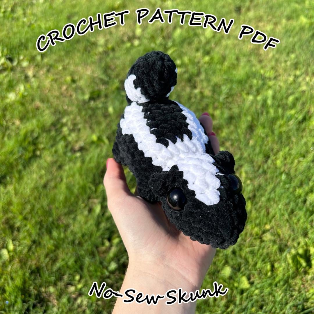 Digital File- No Sew Skunk Crochet Pattern PDF - Etsy