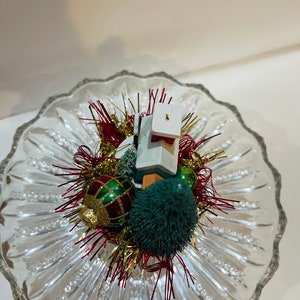 Vintage RELPO Santa Planter, Christmas Assemblage With Ornaments - Etsy