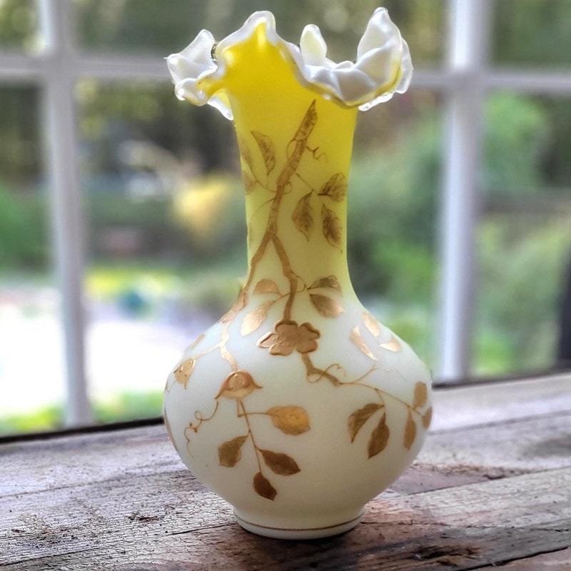 Gold Glass Vase Etsy 1414