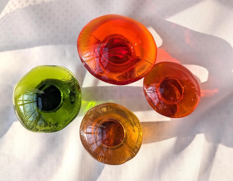 Vintage Viking Epic Mushroom Paperweights! Persimmon, Avocado Green ...