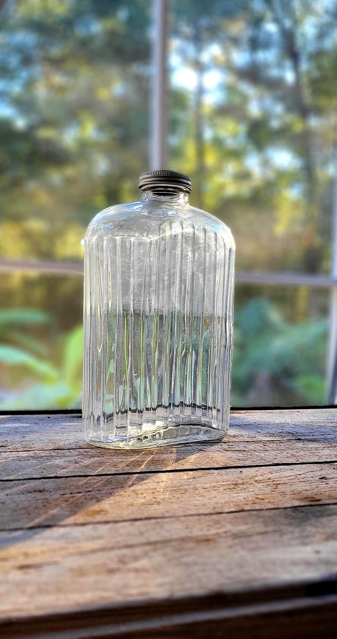 Vintage Retro 1940's-50's Clear Glass Refrigerator 2-liter Water Bottle ...