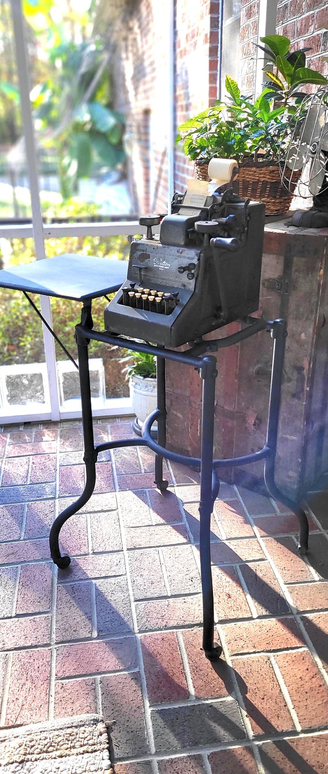1920's Vintage Dalton Adding Machine With Mobile/rolling Metal Stand ...