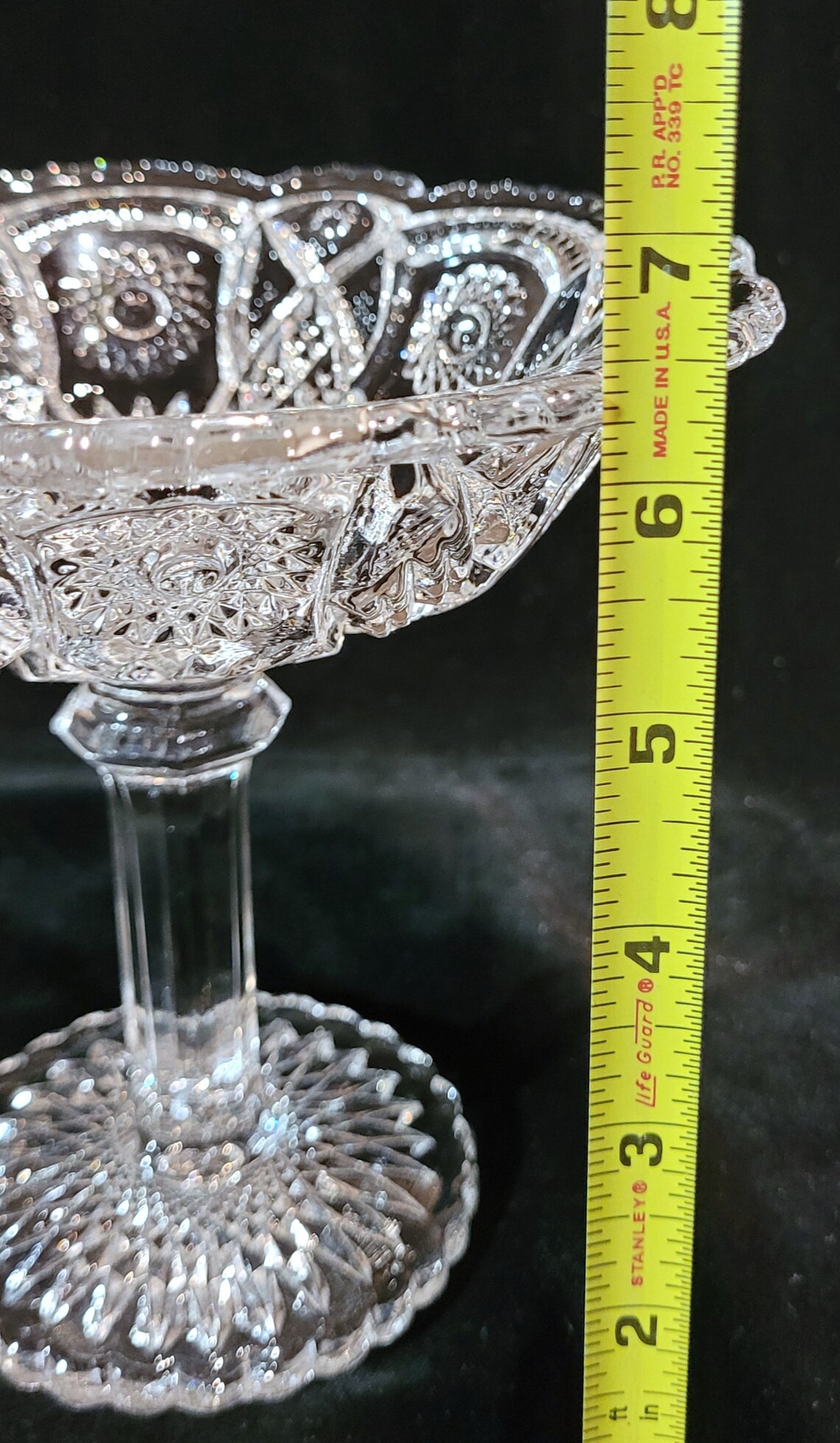 Eapg-early American Pressed Glass Ornate Antique Flared Compote ...