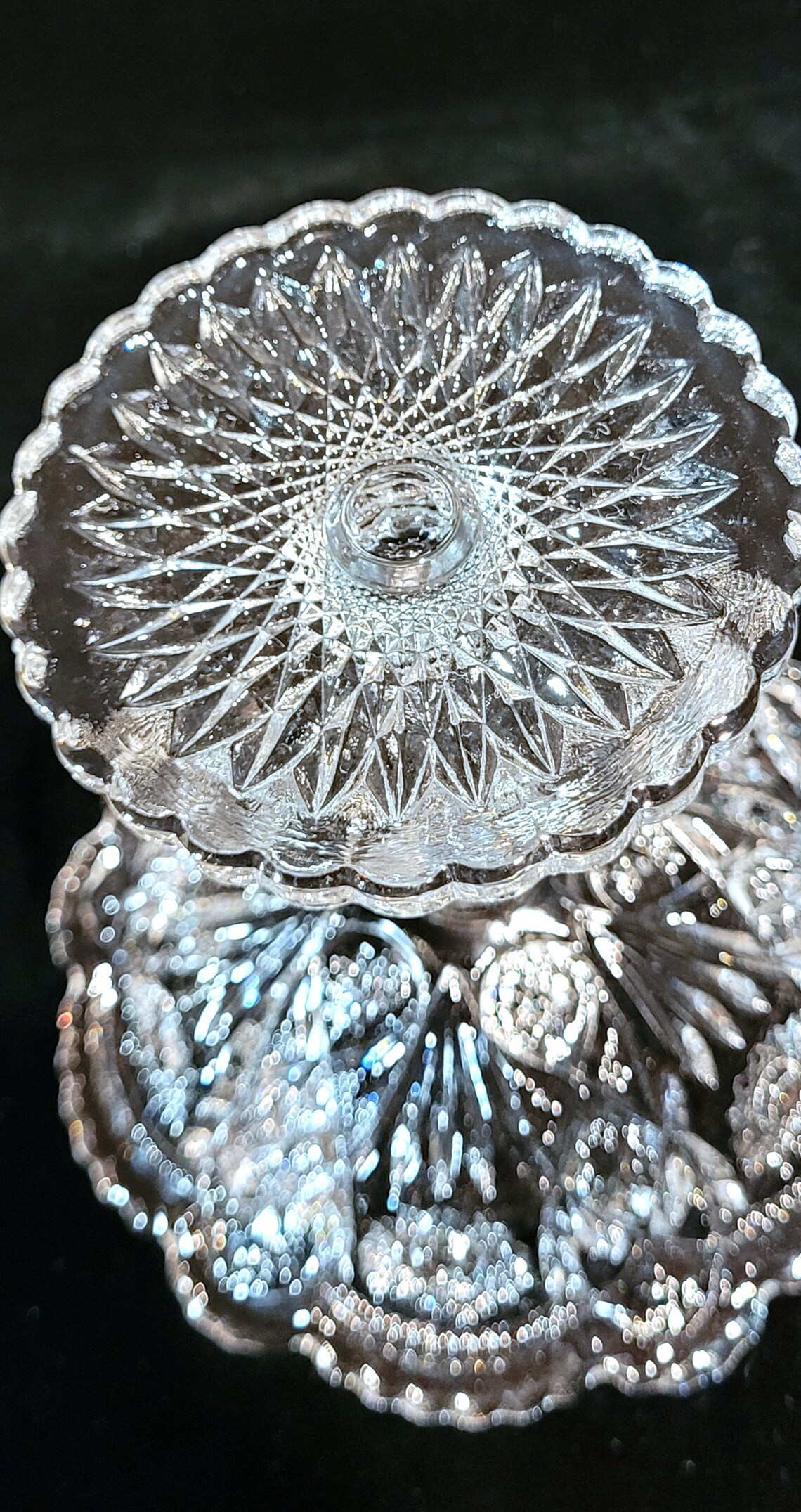 Eapg-early American Pressed Glass Ornate Antique Flared Compote ...