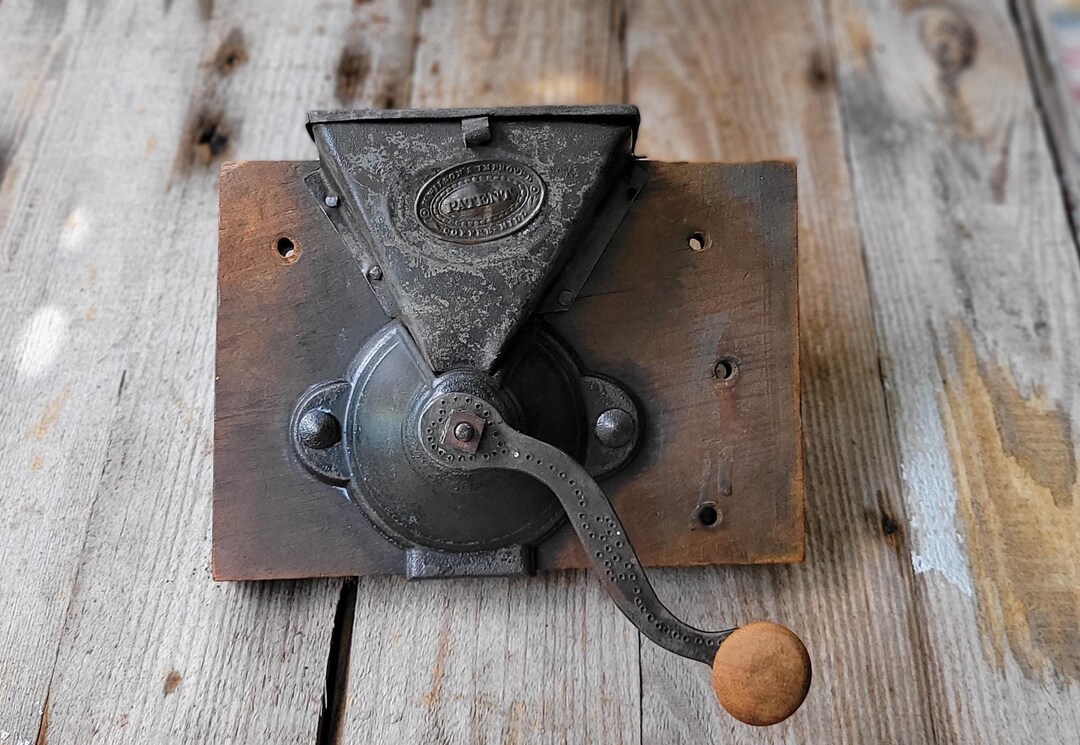 Functional Antique Wall-mount Primitive Grinder Mill, h. Wilson's ...
