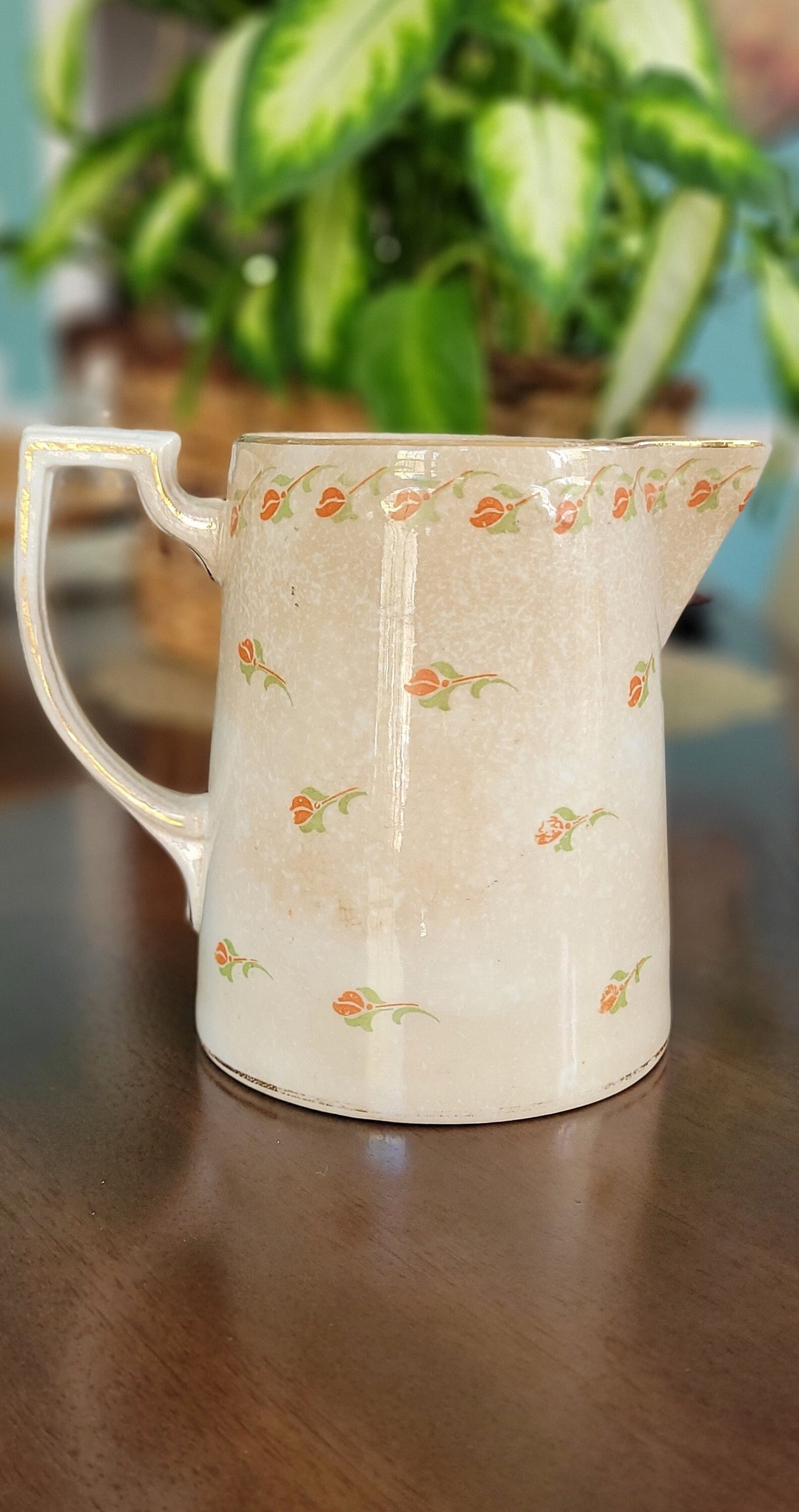 Antique Mellor & Co/cooks Pottery ~5.5" Pitcher With Horizontal ...