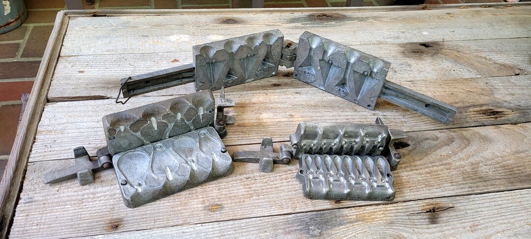 Vintage Molds for Lead Fishing Line Sinkers. Cast Aluminum; Penn Sport ...