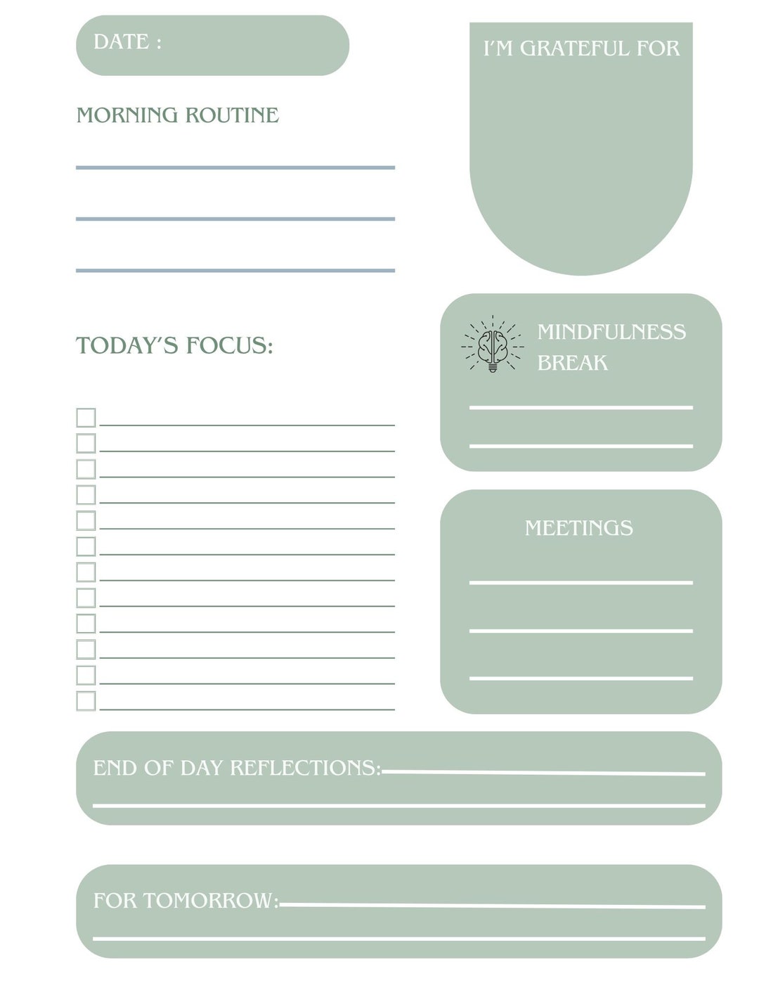 A Daily Planner Centred Around Accountability, Mental Health, and ...