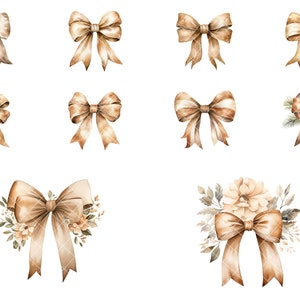 Neutral Ribbon Watercolor Clipart | PNG Transparent Clipart, Commercial ...