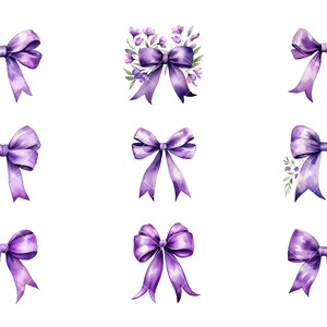 Purple Ribbon Watercolor Clipart | PNG Transparent Clipart, Commercial ...
