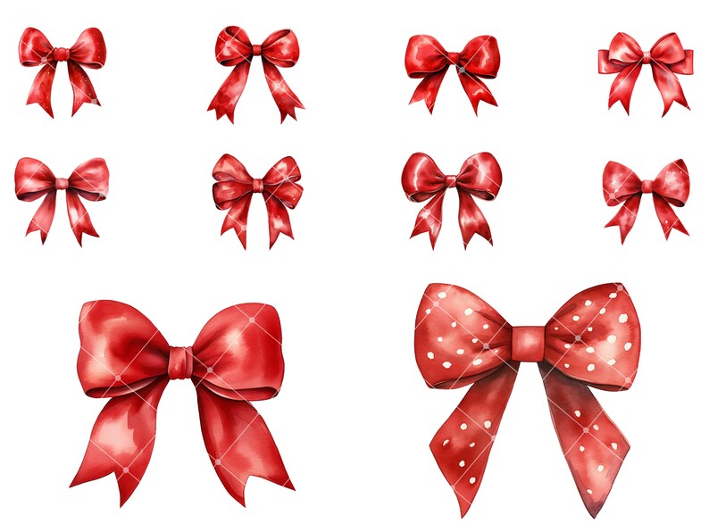 Red Ribbon Watercolor Clipart | PNG Transparent Clipart, Commercial POD ...