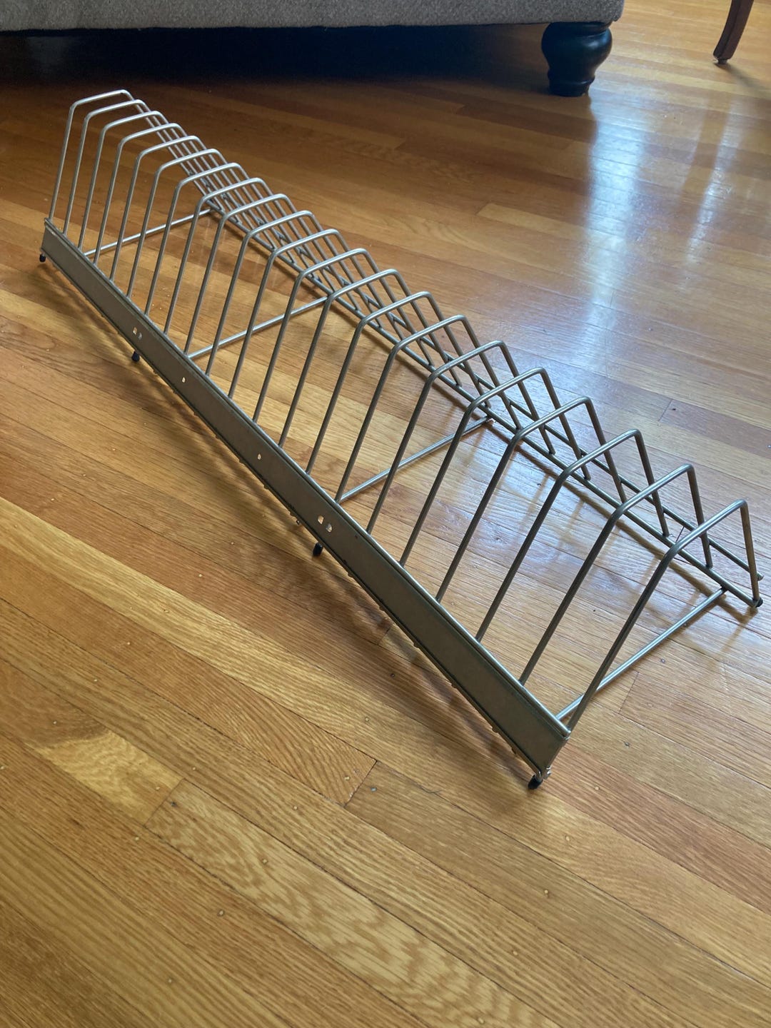 Large Vintage Wire Record Holder - Vinyl Display Rack - Holds 160 ...