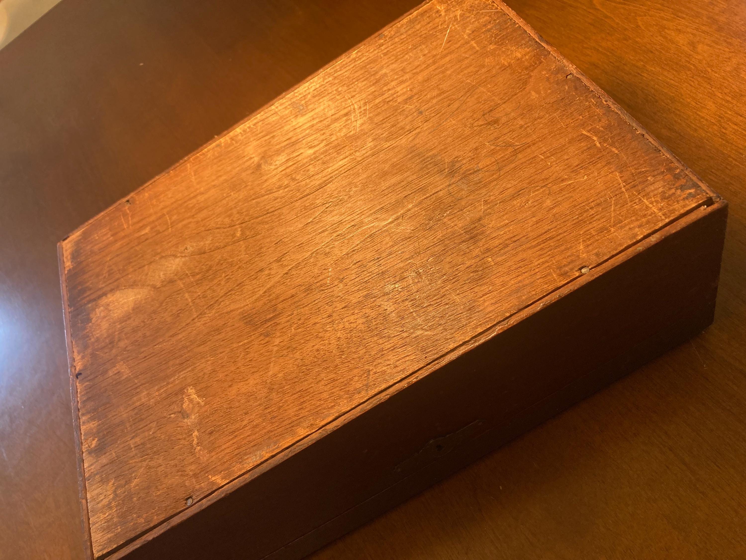 Antique Travel Desk - Writing Box From Late 1800s - Wooden Campaign ...