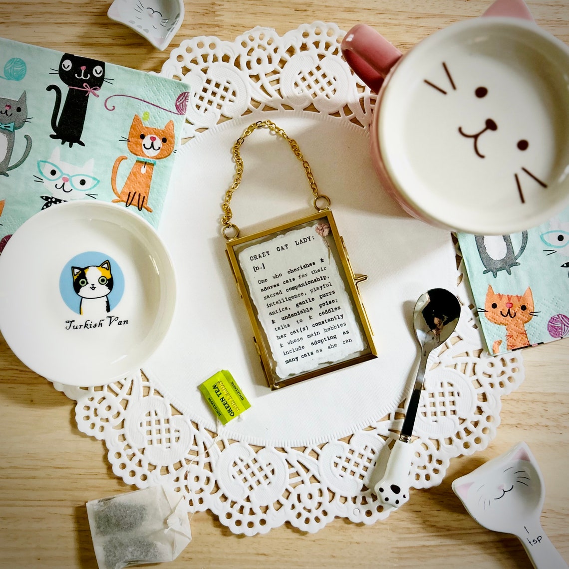 Crazy Cat Lady Definition Print: Framed Cotton Paper Wall Hanging - Etsy