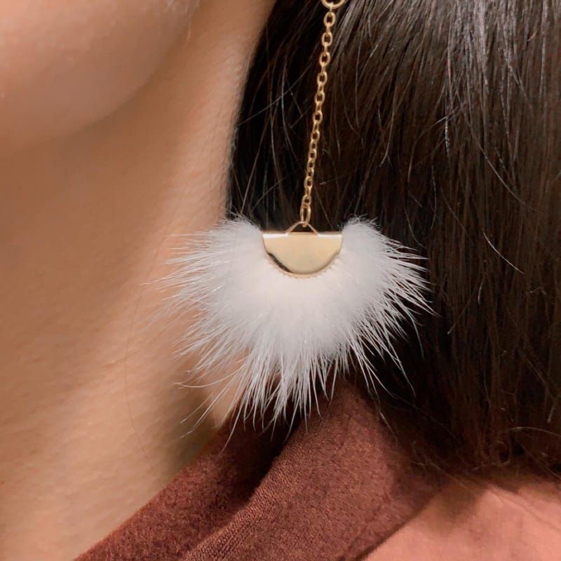 Fur Earrings - Etsy
