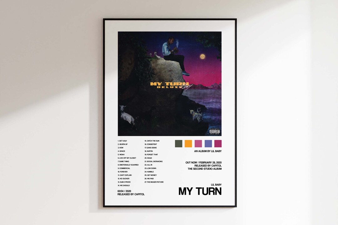 Lil Baby 'my Turn' Album Cover Poster, Poster Print Wall Art, Custom ...