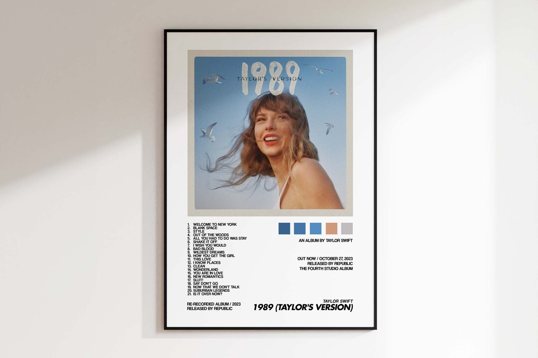 Taylor Swift '1989 Taylor's Version' Album Cover Poster, Poster Print ...
