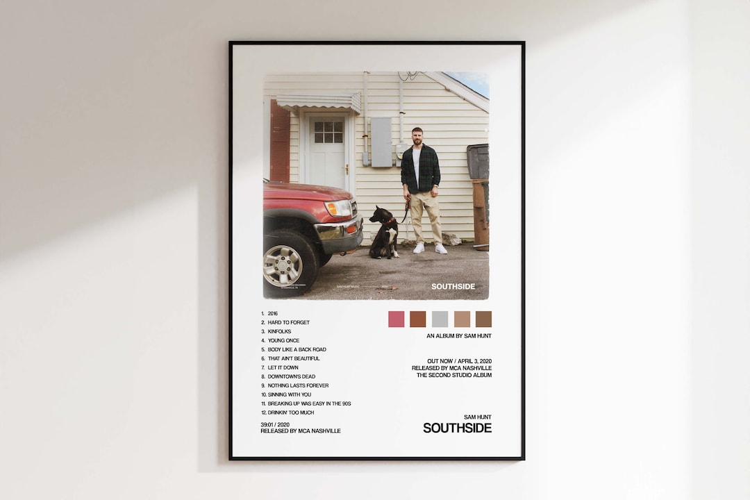 Sam Hunt 'southside' Album Cover Poster, Poster Print Wall Art, Custom ...