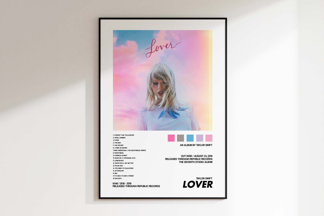 Taylor Swift 'lover' Album Cover Poster, Poster Print Wall Art, Custom ...