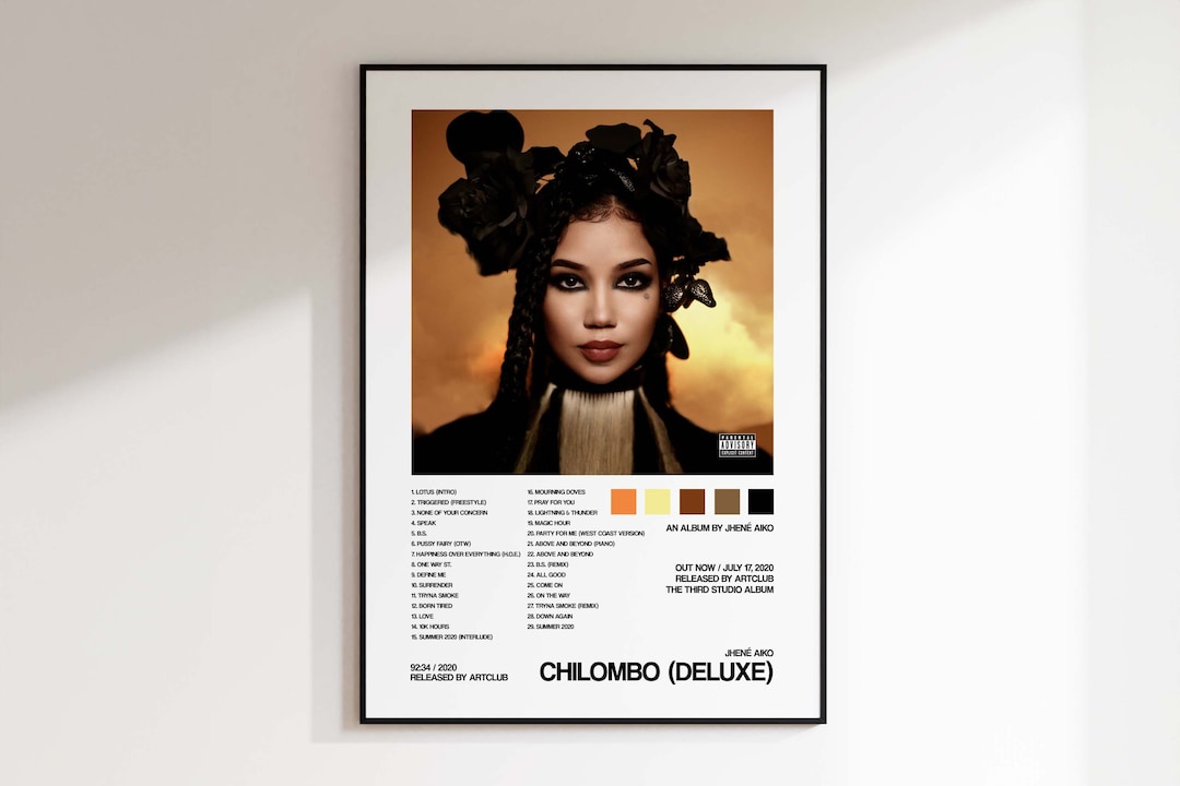 Jhene Aiko 'chilombo' DELUXE Album Cover Poster, Poster Print Wall Art, Custom Poster, Tracklist ...