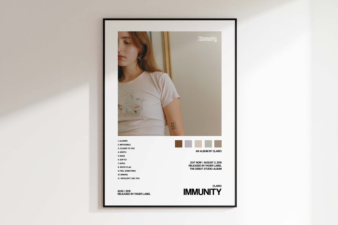 Clairo 'immunity' Album Cover Poster, Poster Print Wall Art, Custom ...