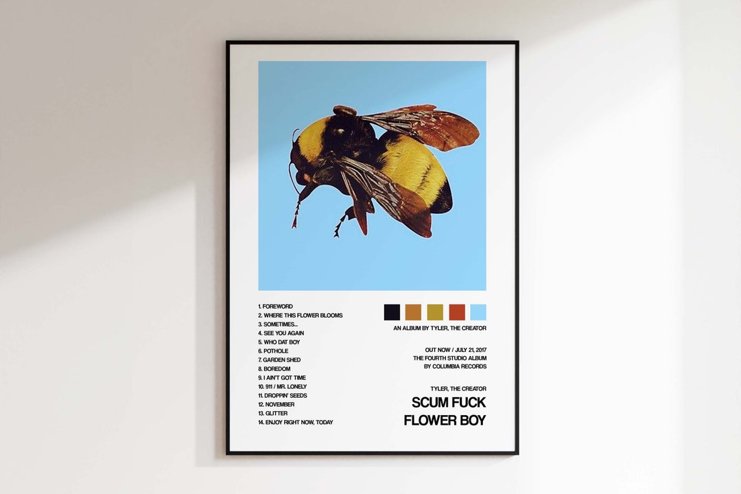 Tyler the Creator 'flower Boy' BEE COVER Album Cover Poster, Poster ...