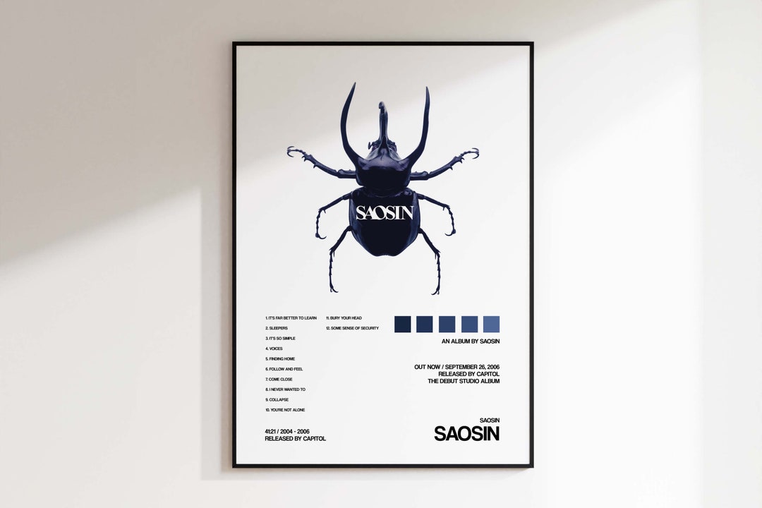 Saosin Saosin Album Cover Poster Poster Print Wall Art Custom Poster Tracklist Poster