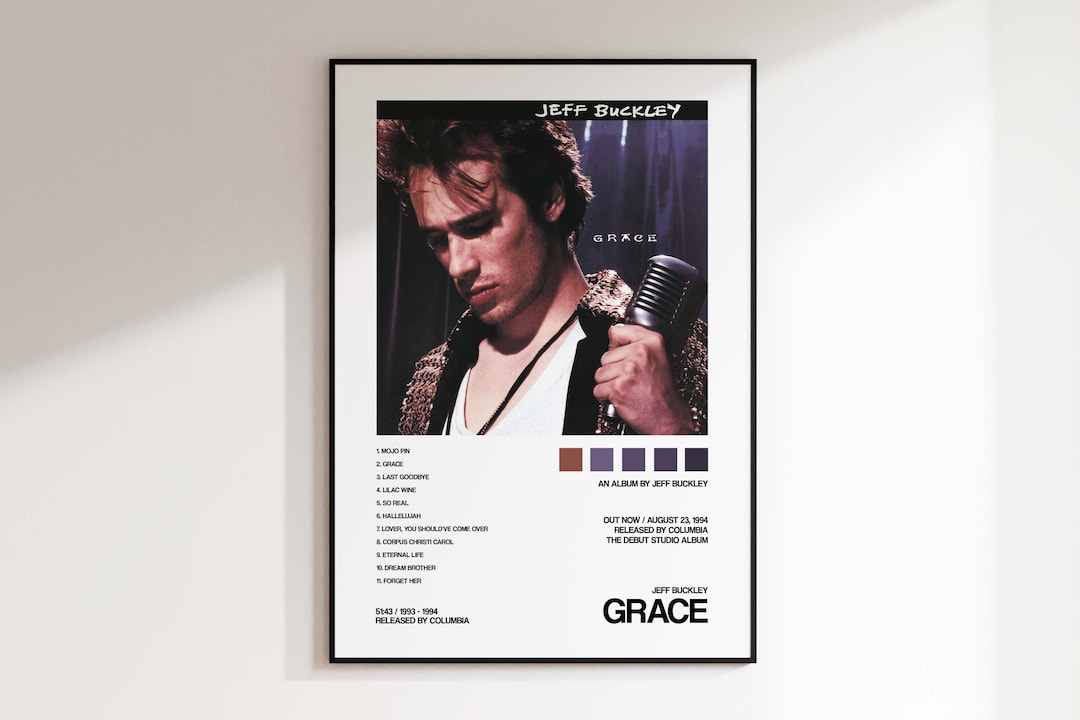 Jeff Buckley 'grace' Album Cover Poster, Poster Print Wall Art, Custom ...