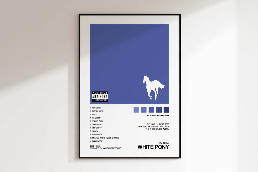 Deftones 'white Pony' Album Cover Poster, Poster Print Wall Art, Custom ...