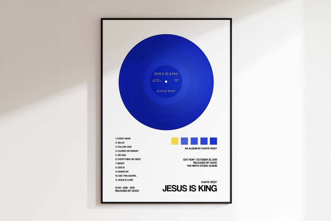 Kanye West 'jesus is King' Album Cover Poster, Poster Print Wall Art ...