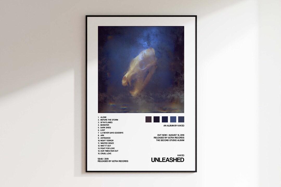 Kayzo 'unleashed' Album Cover Poster, Poster Print Wall Art, Custom ...