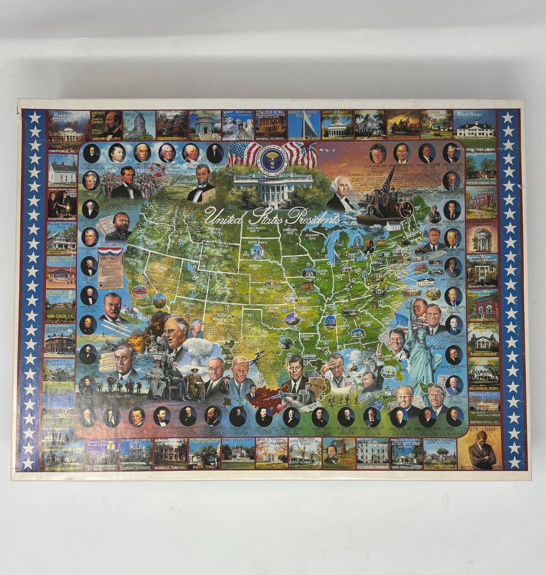 Vintage 1994 United States Presidents Jigsaw Puzzle 1000pcs - White ...