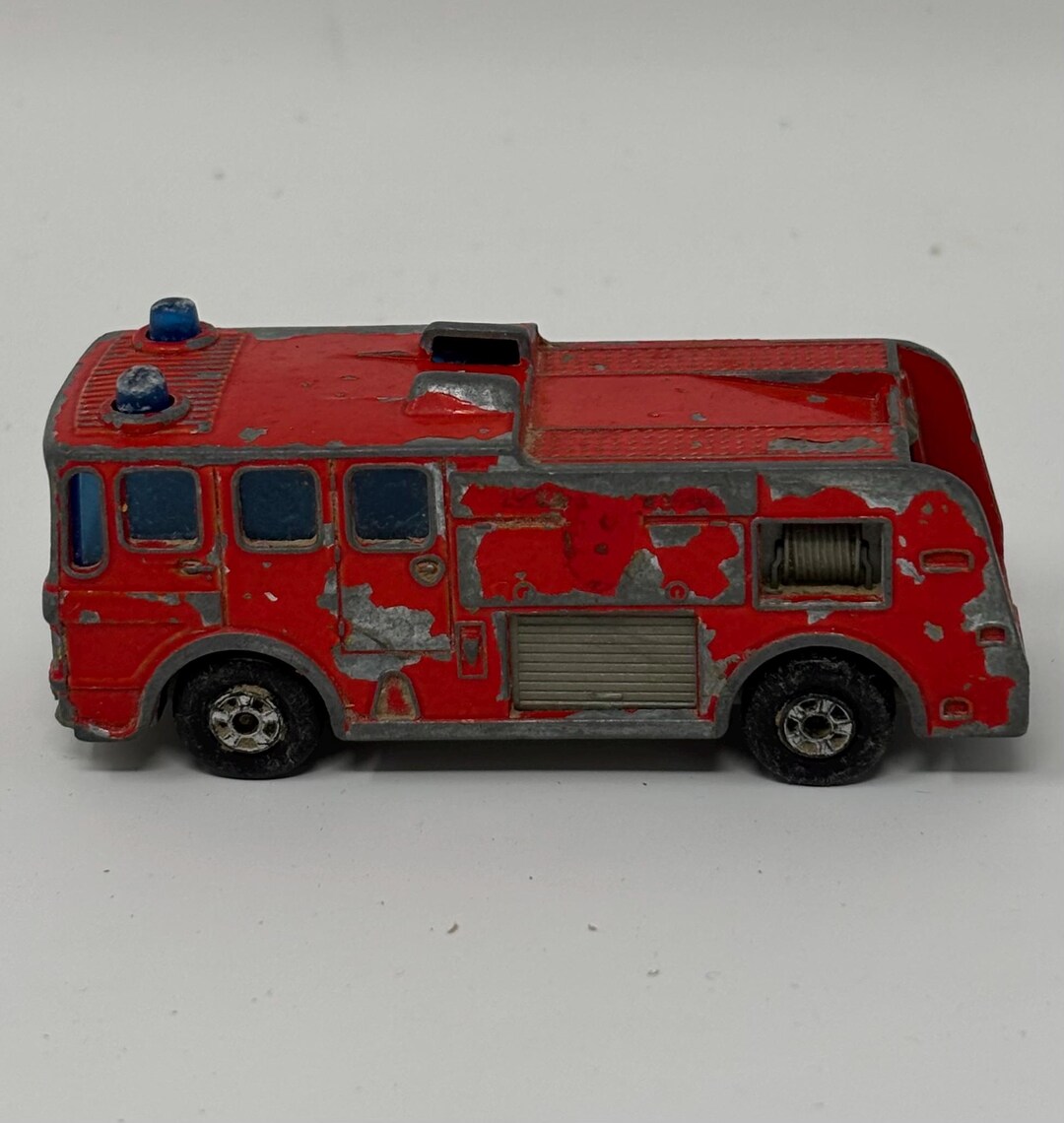 Vintage 1960s Matchbox Series No35 Red Merryweather Fire Engine Diecast ...