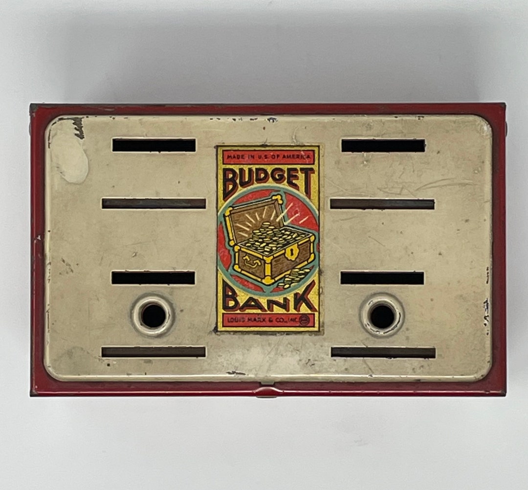 Vintage Metal - Budget Bank - Louis Marx & Co. Inc. - Treasure Box - Etsy