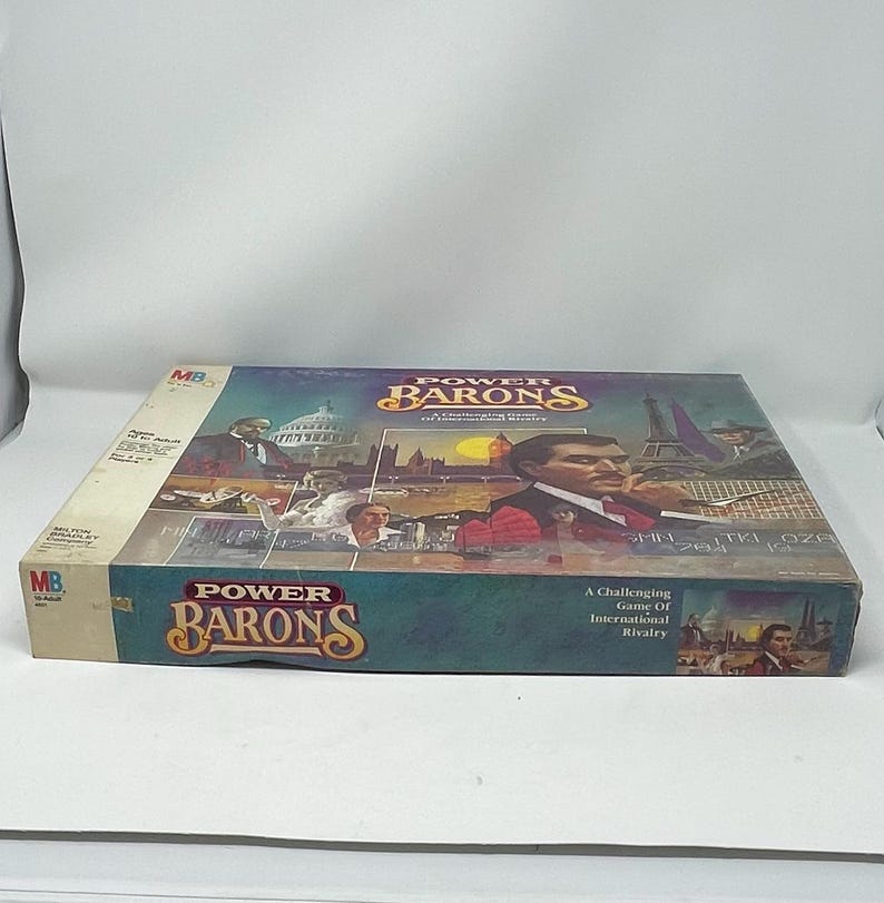 Vintage 1986 Power Barons Board Game - Milton Bradley - Used, but ...