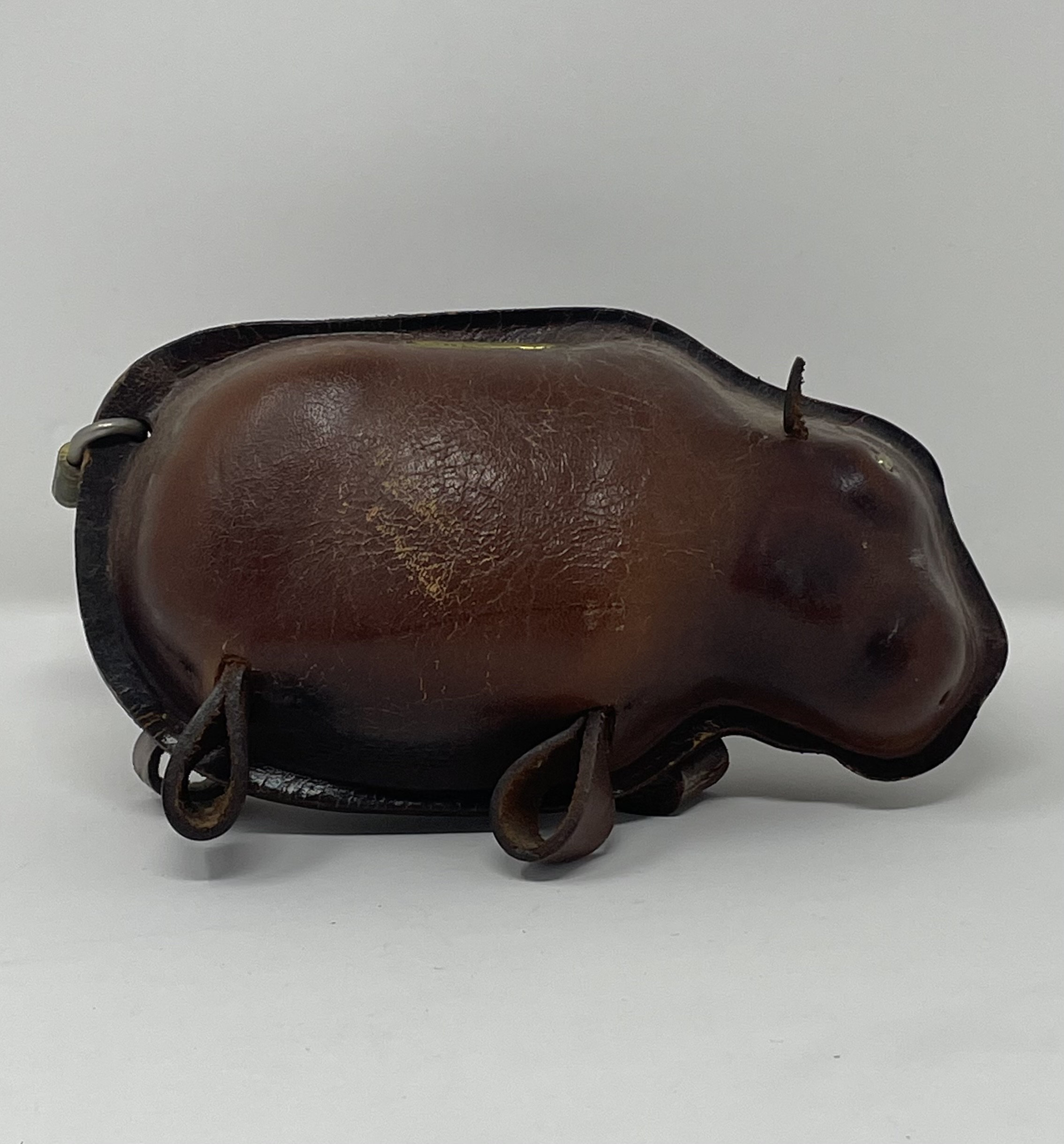 Vintage Kounoike Leather Hippo Coin Bank – Japan - 1950s - Etsy