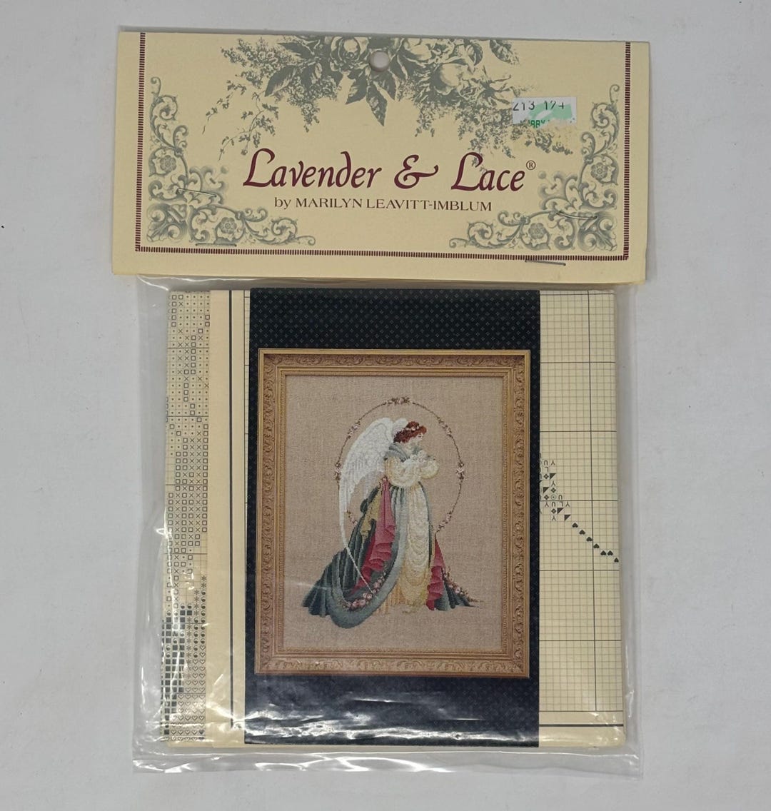 Vintage 1992 Lavender and Lace L&L18 "guardian Angel" Counted Cross ...