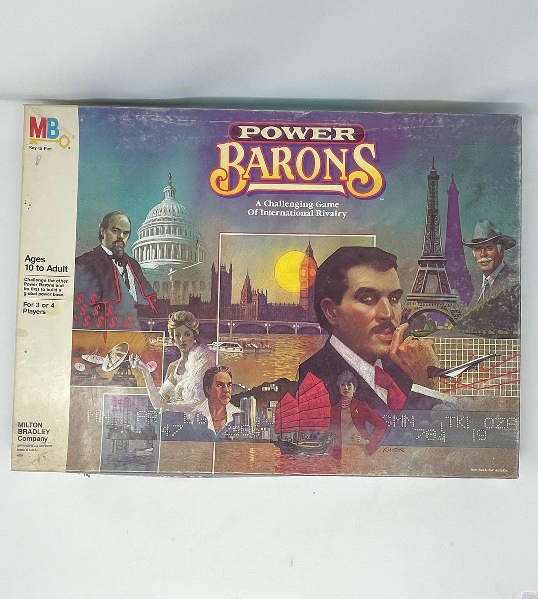 Vintage 1986 Power Barons Board Game - Milton Bradley - Used, but ...