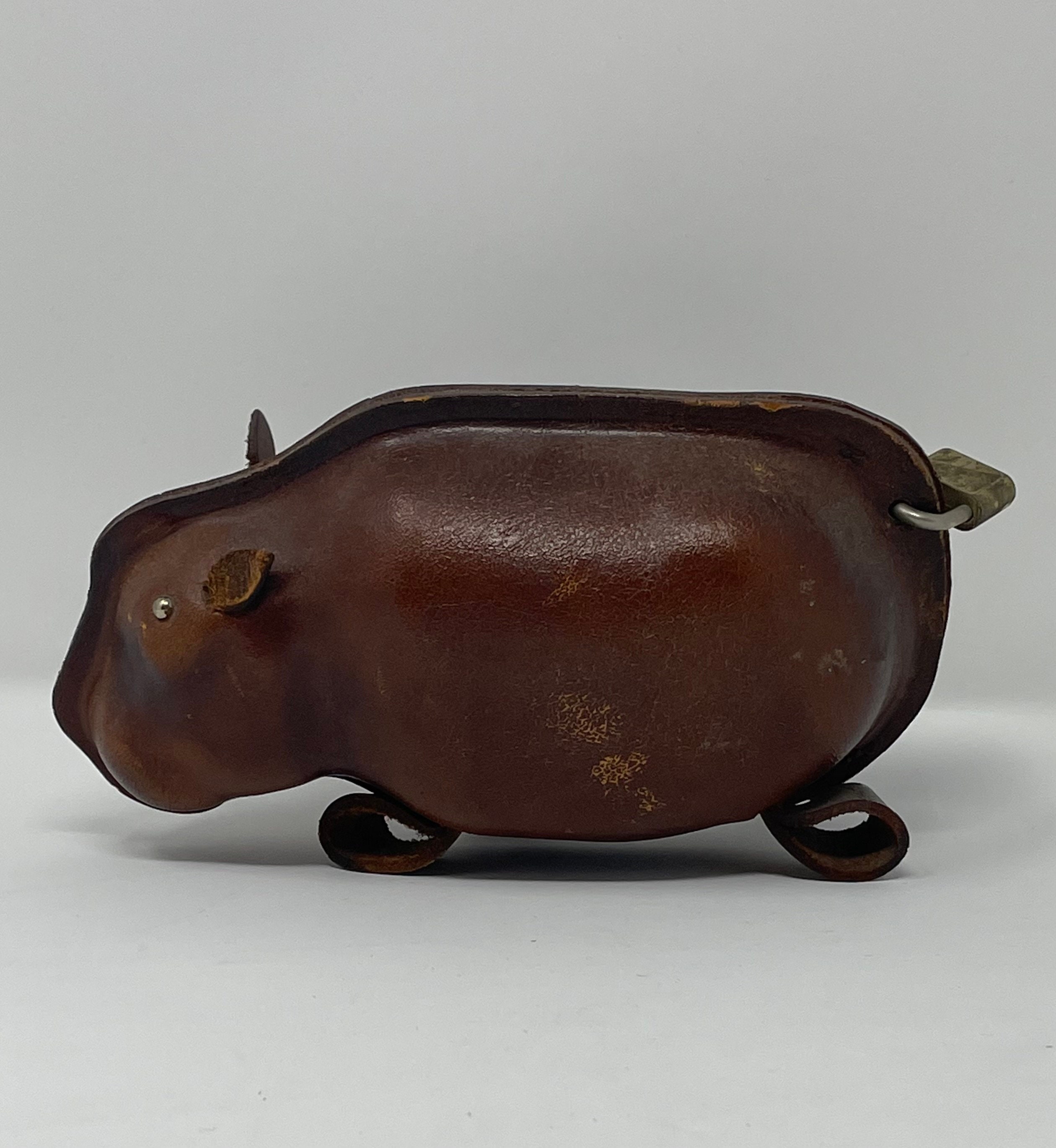 Vintage Kounoike Leather Hippo Coin Bank – Japan - 1950s - Etsy