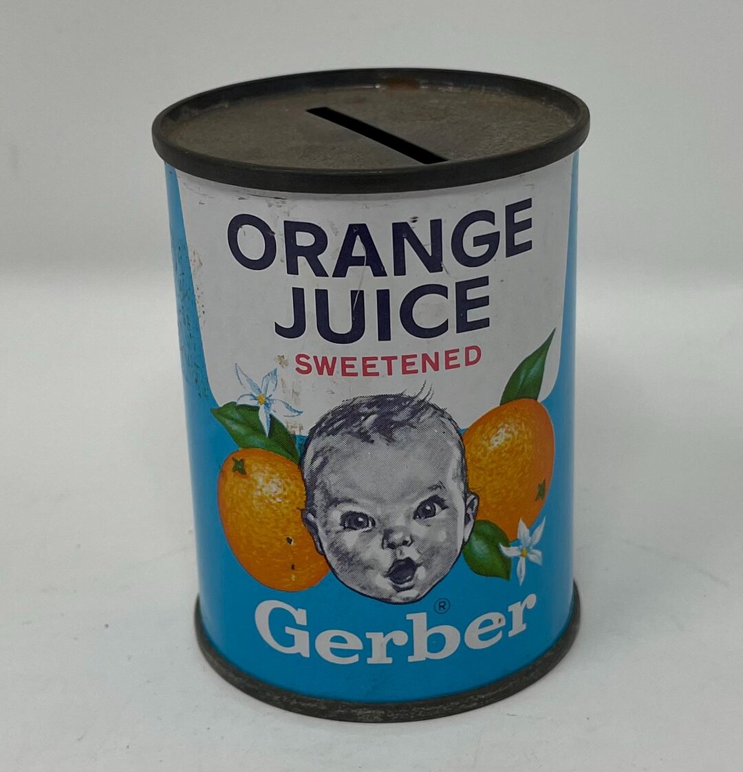 Vintage Metal Gerber Orange Juice Coin Bank - Etsy