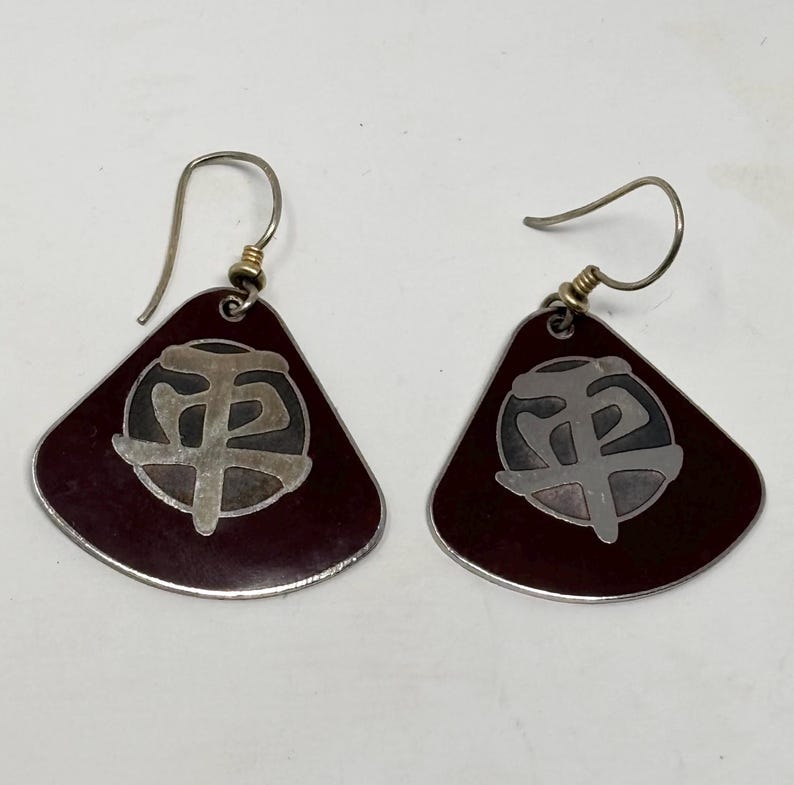 Vintage Laurel Burch "tranquility" Chinese Character, Black, Charcoal ...