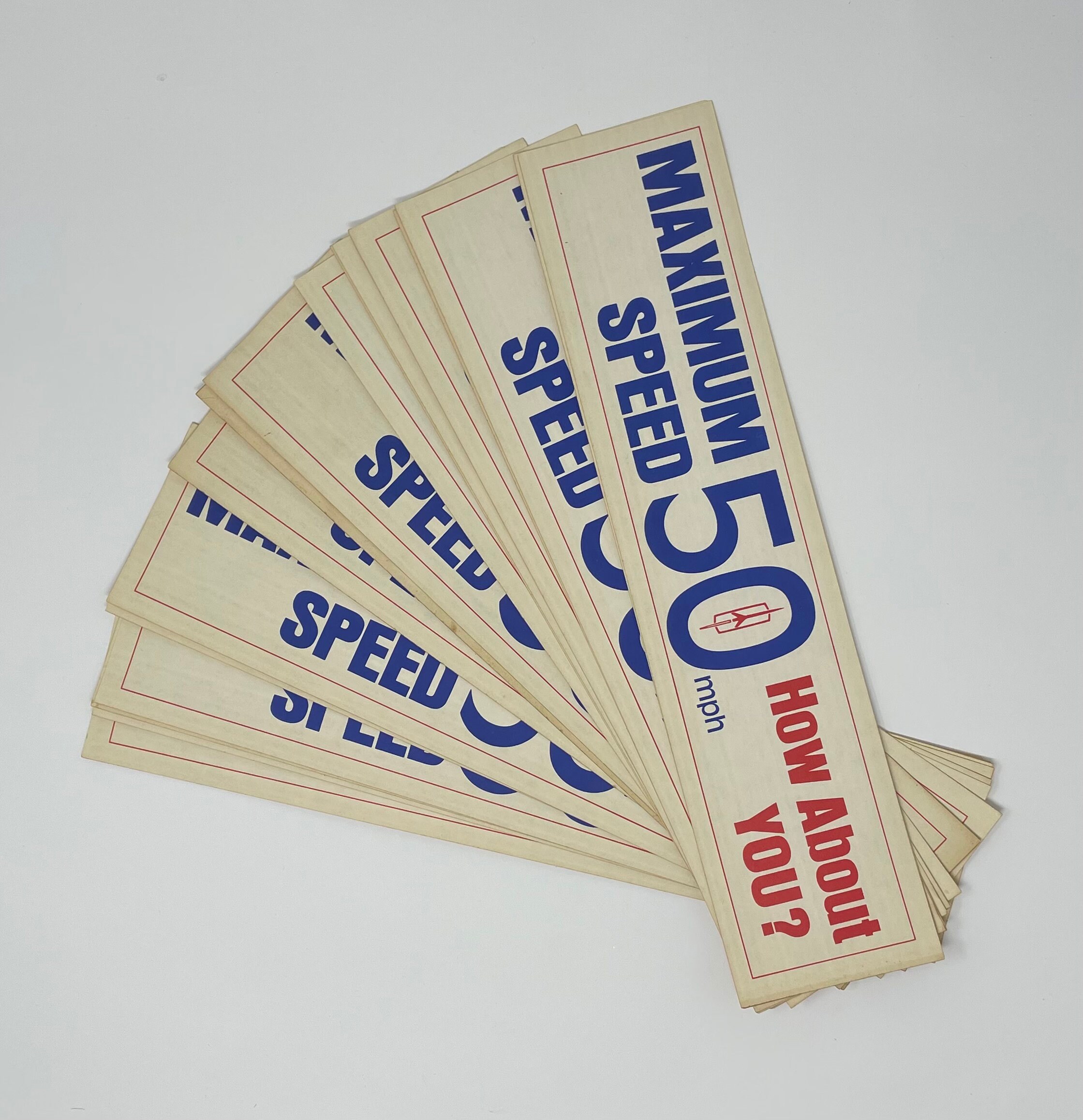 17 Vintage Bumper Stickers Oldsmobile Maximum Speed 50 Mph 1970s - Etsy
