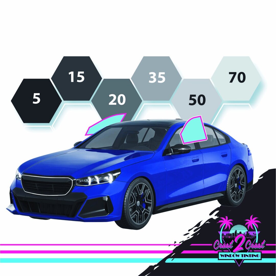 Pre-cut Ceramic Window Tint/ Two Front Windows ONLY/ for ALL Vehicles ...