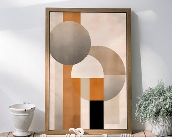 Geometric Shapes PRINTABLE, Modern Minimalist Earth Colour Poster ...