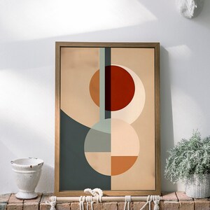 Geometric Shapes PRINTABLE, Modern Minimalist Earth Colour Poster ...