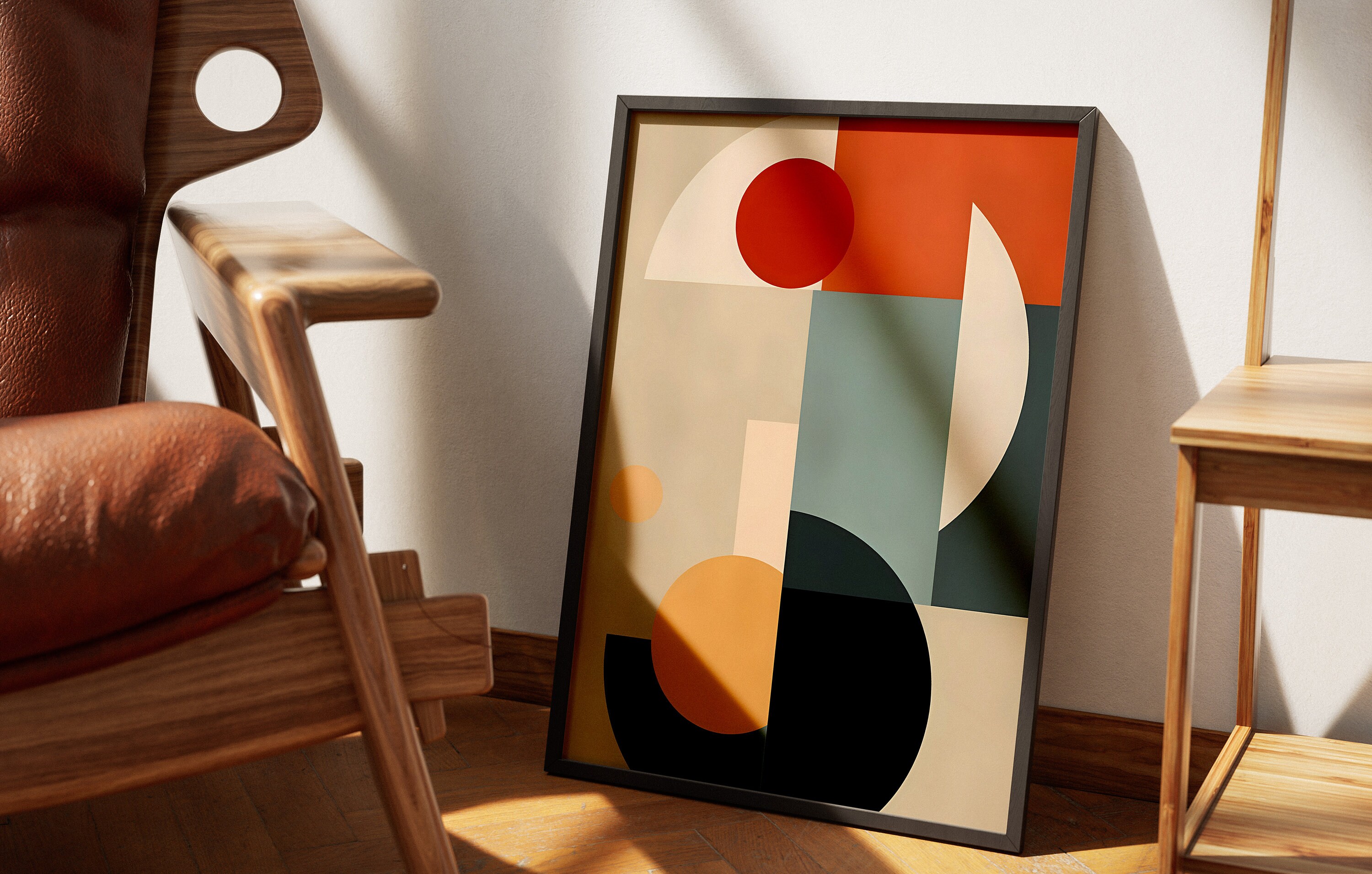 Geometric Shapes PRINTABLE, Modern Minimalist Earth Colour Poster ...